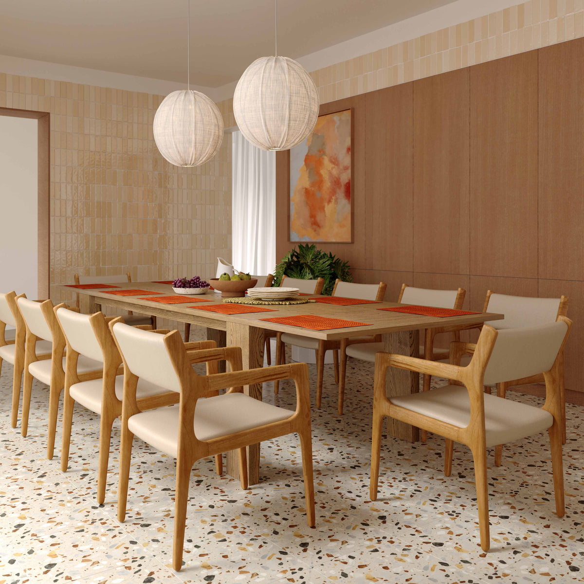 Polly 90"-130" Natural Ash Extendable Rectangular Dining Table – First ...